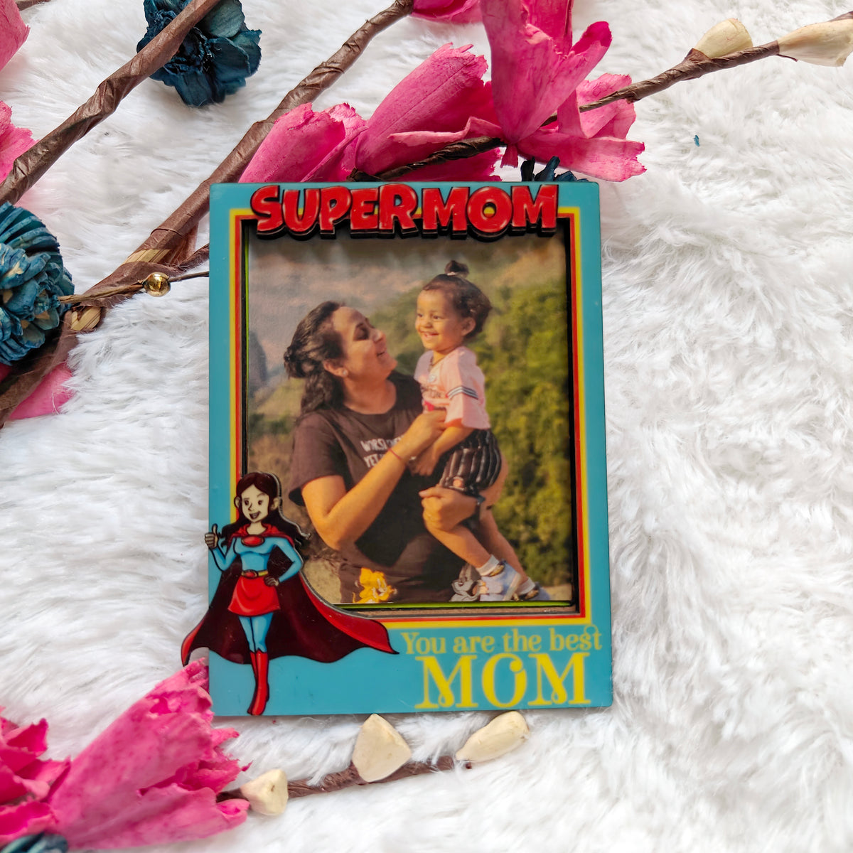 Super Mom Polaroid Frame Magnet – Bhai Please India