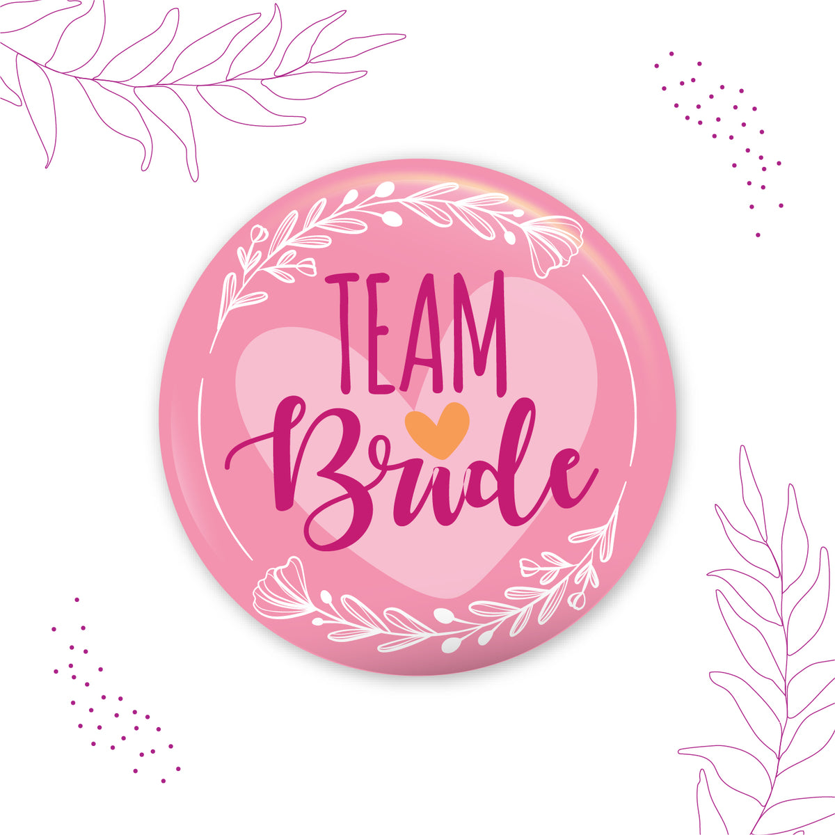 Floral Team Bride Wedding Badge – Bhai Please India