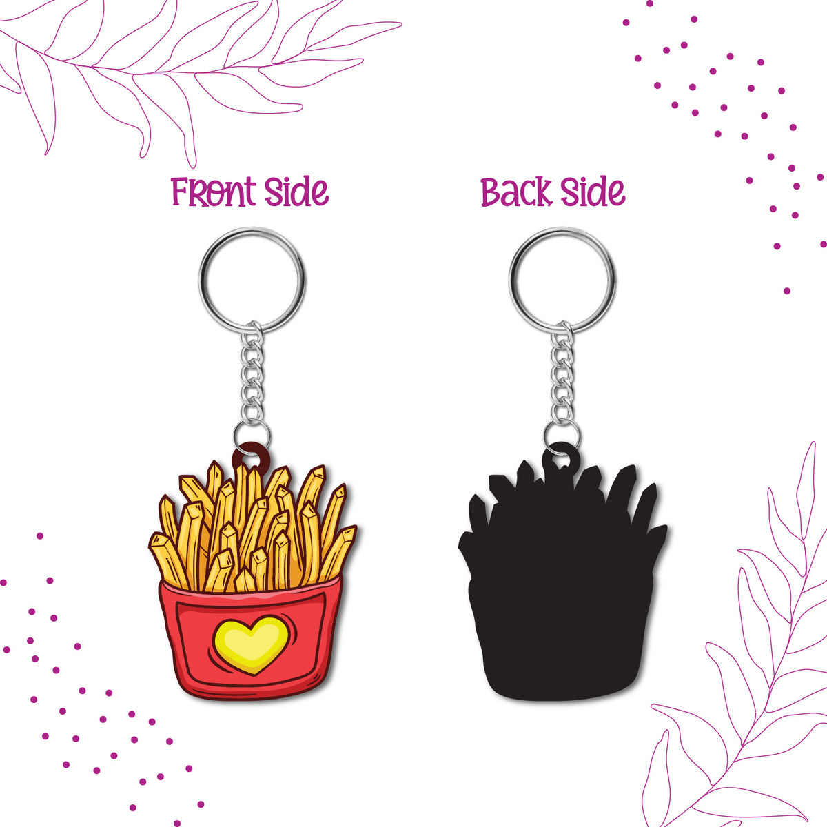 Fries Wooden Keychain – Bhai Please India