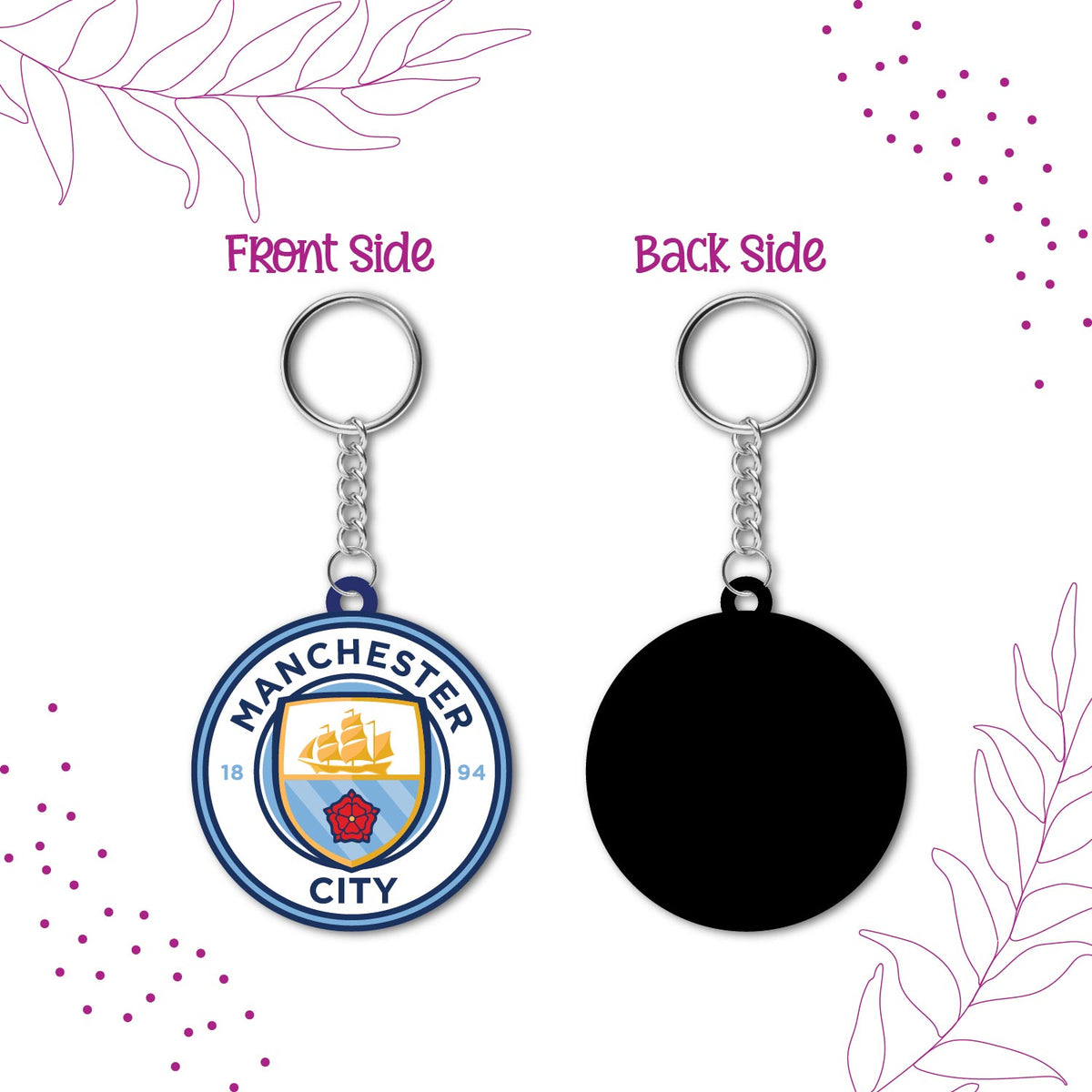 Manchester City Wooden Keychain – Bhai Please India