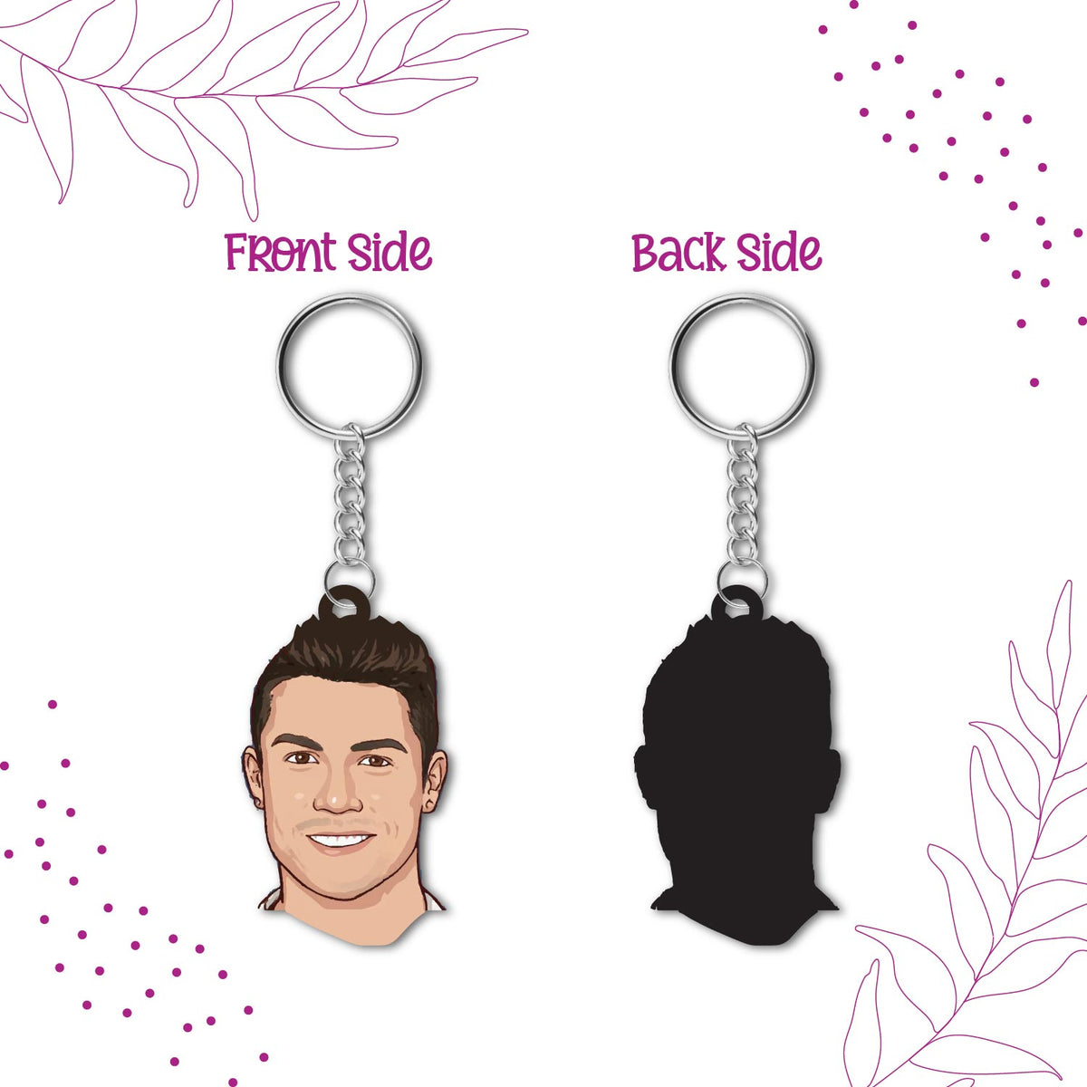 Ronaldo Wooden Keychain – Bhai Please India