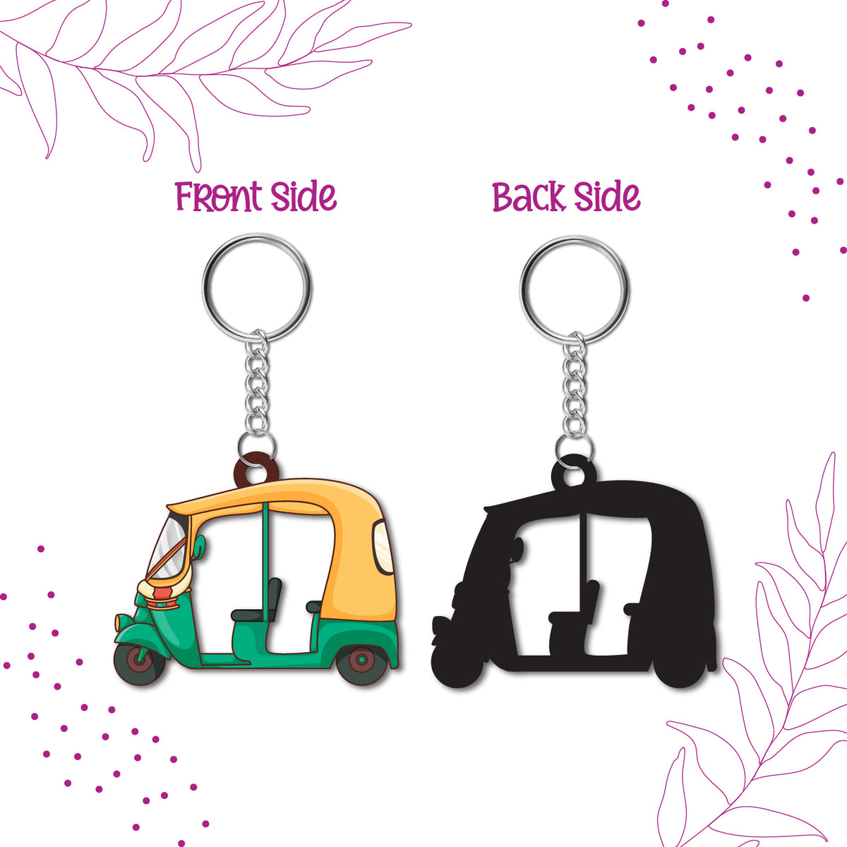 Auto Wooden Keychain – Bhai Please India