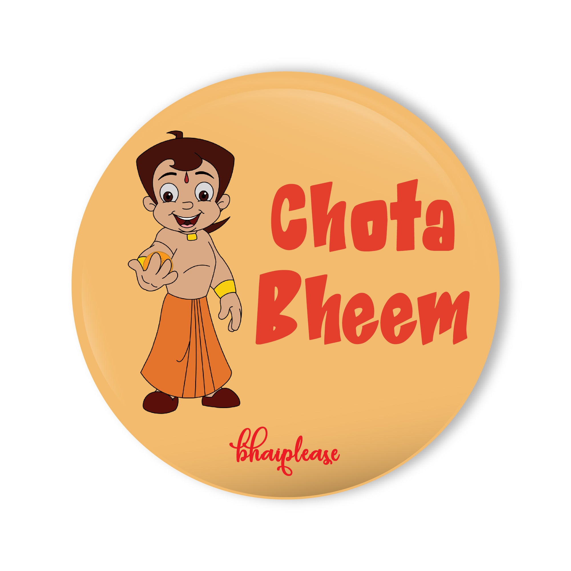 Chota Bheem Round Fridge Magnet – Bhai Please India